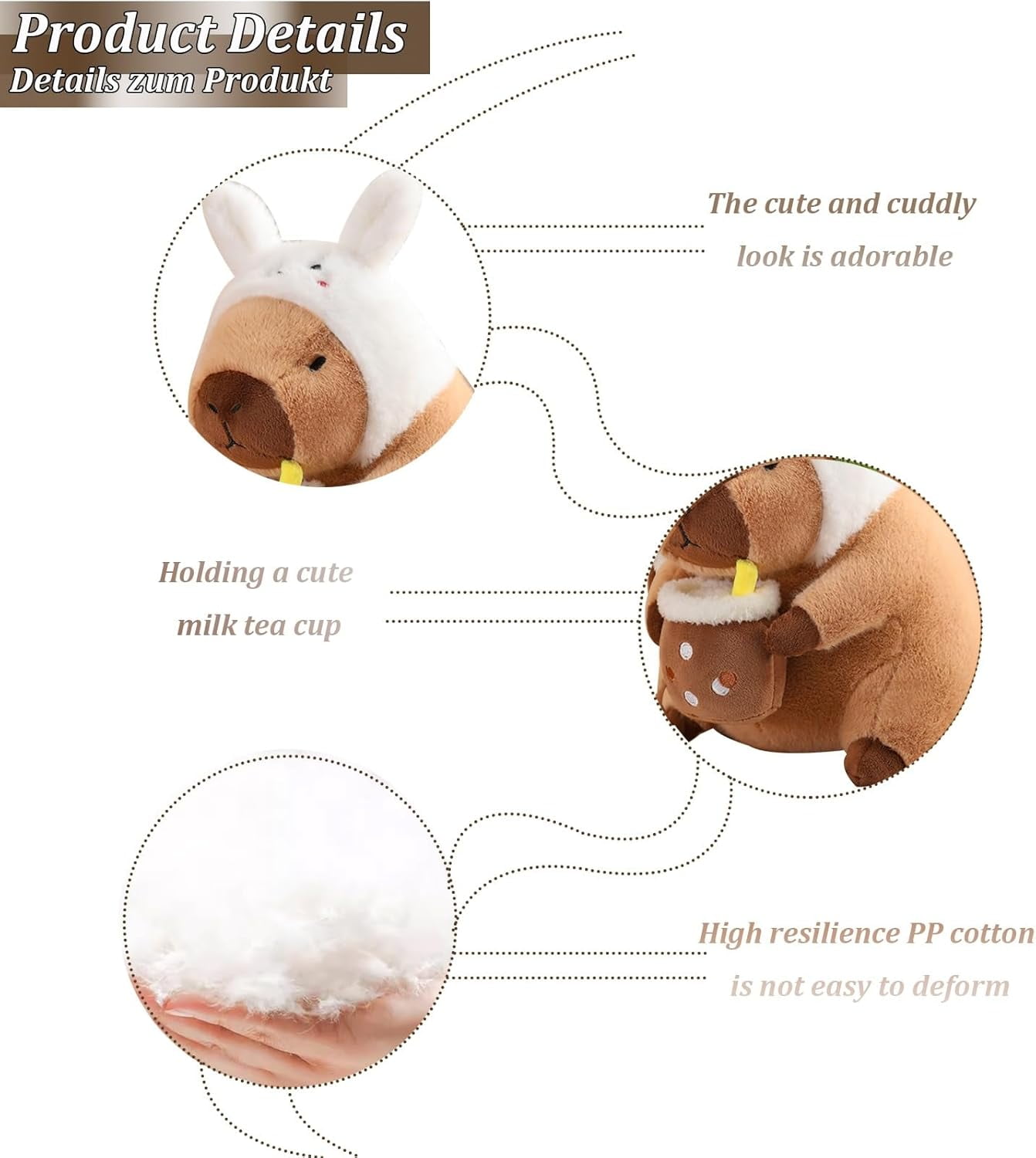 Capybara Plush, Cute Capybara Plush Pillow, for Girls Boys Kids, Kawaii ...