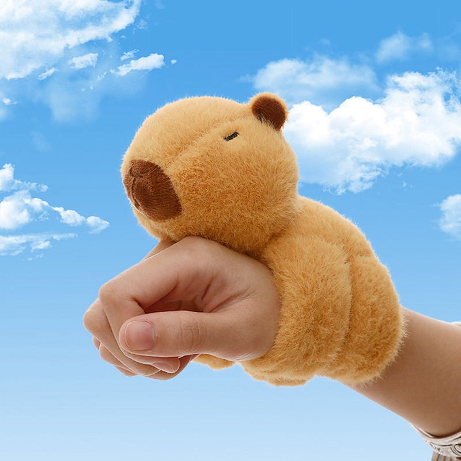Capybara Plush Papa Circle Anime Fluffy Stuffed Animals Wrist Hug Plush ...