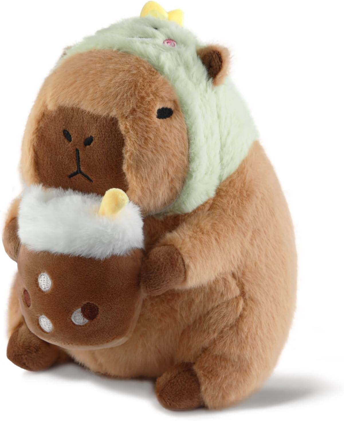 Capybara Plush Pillow Kawaii Soft Stuffed Animals Toy with Rabbit Hood ...