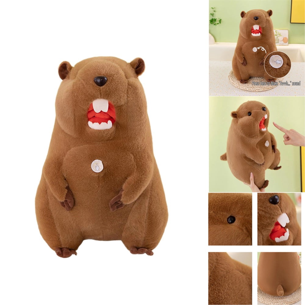 Capybara Plush Toy 12" Screaming Capybara Stuffed Animal Soft Cute ...