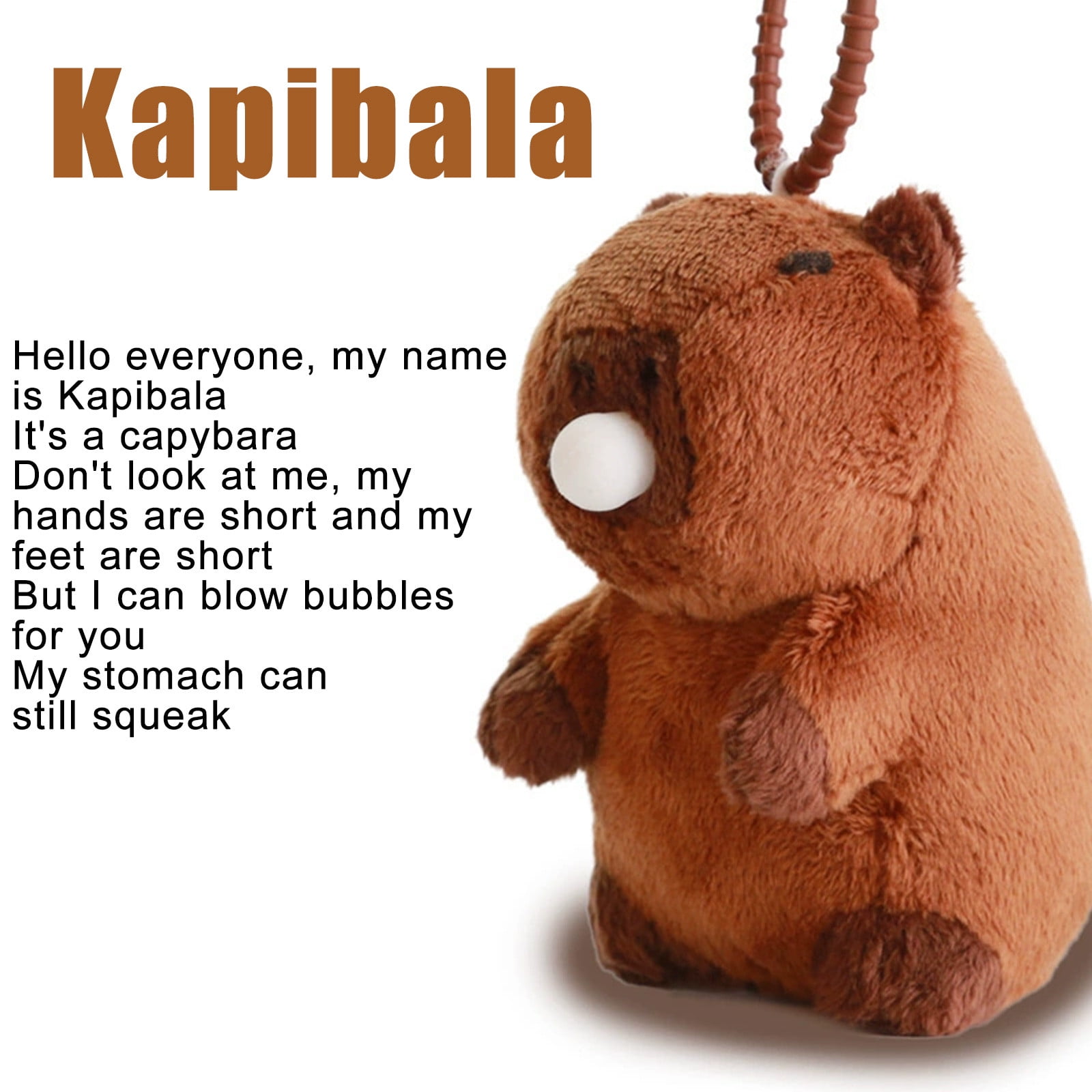 Capybara Plush Toy Birthday Gift - Stuffed Animals Capybara Pendant ...