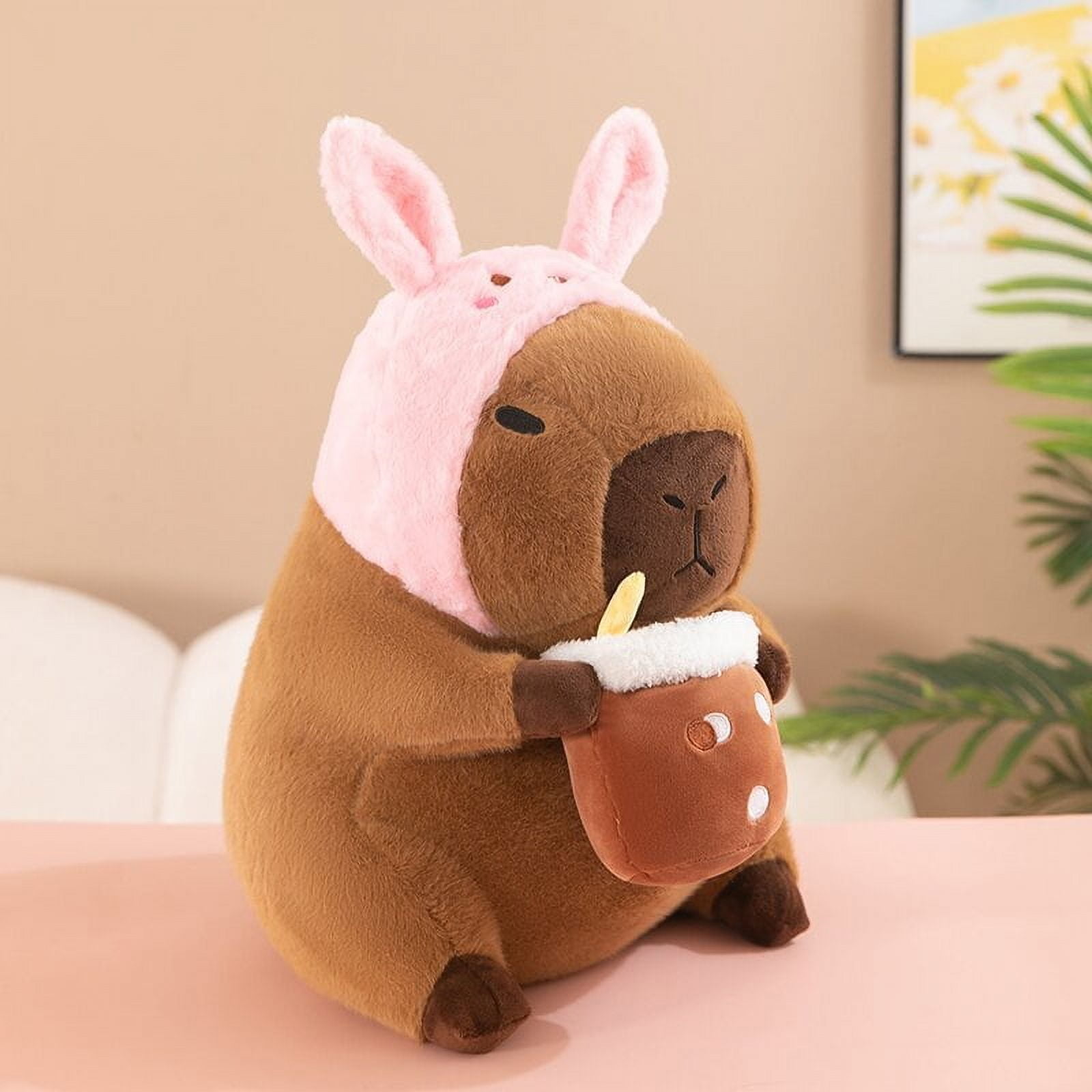 Capybara Plush Toy Soft Capybara Stuffed Animals Pillow with Rabbit ...