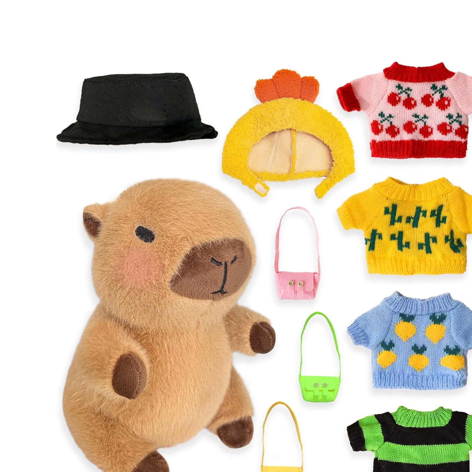 Plush with 9 pcs Clothes & Accessories, 10.2 in Cute Stuffed Animal ...
