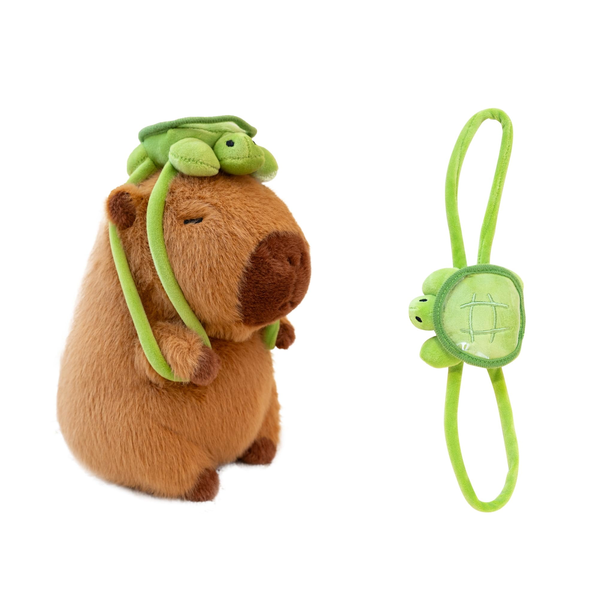 Capybara Plush with Turtle Backpack, Cute Capybara Stuffed Animal Plush ...