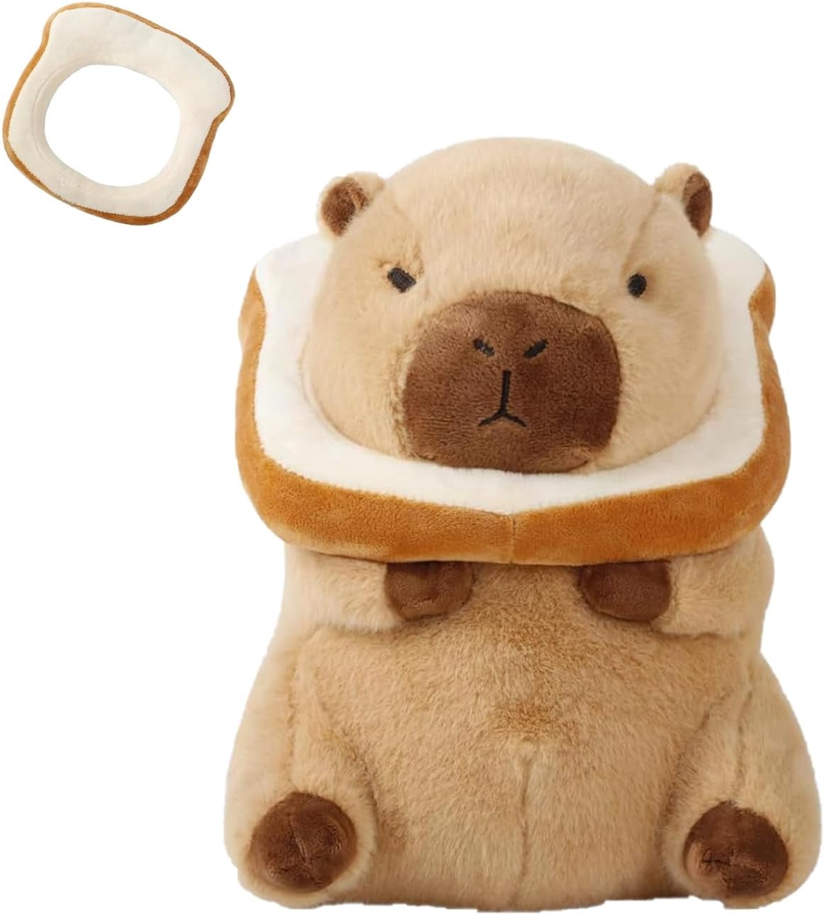 Capybara Plush with Wearable Toast Headgear, Cute Capybara Stuffed ...