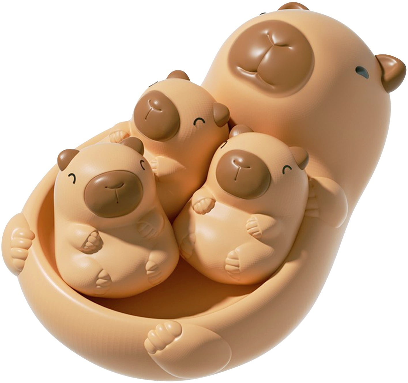 Capybara Pool Toy Set- 4Pcs Capybara Playset Pool Toys, 1 Mother ...