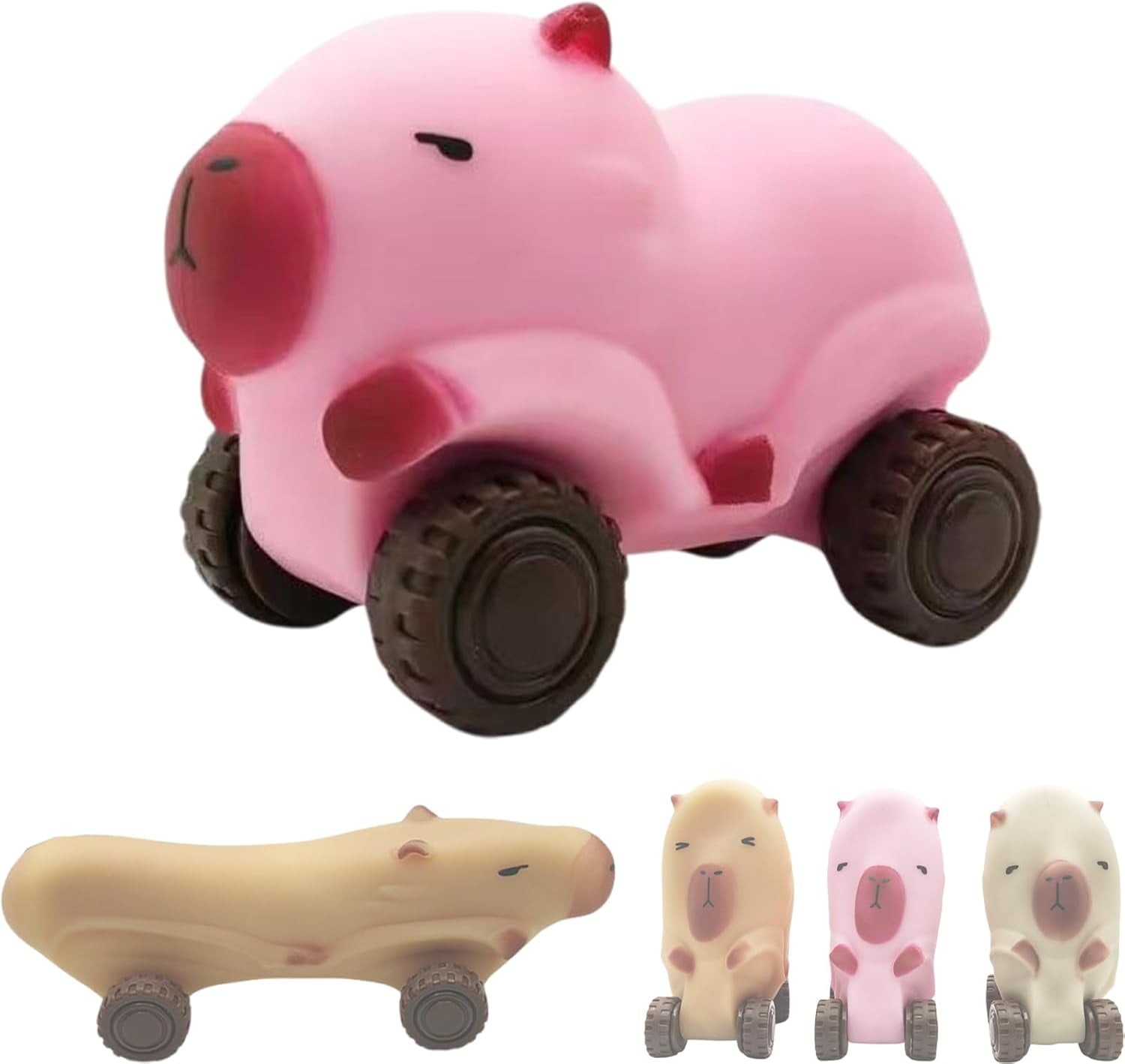 Capybara Pulls Car Toy, Capybara Car Soft Extensible, Capybara Stretch ...