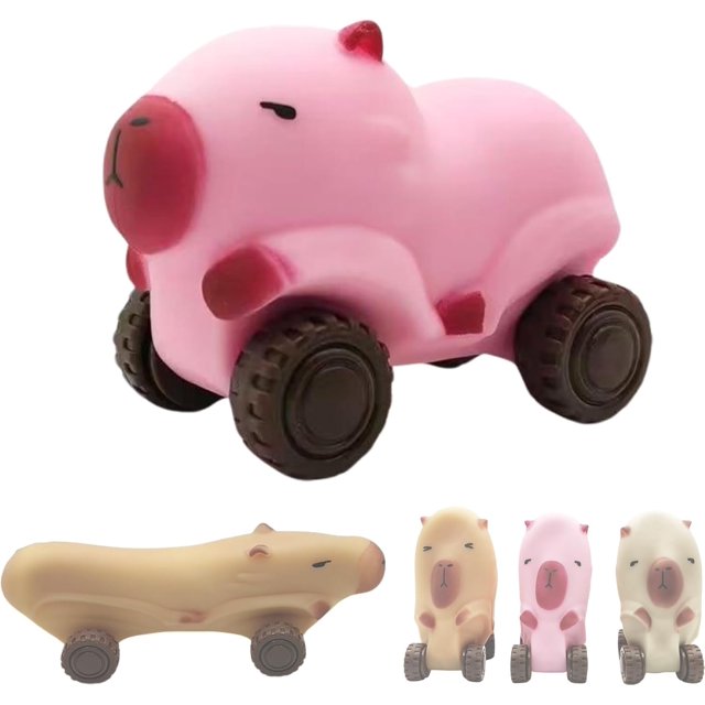 Capybara Pulls Car Toy, Capybara Car Soft Extensible, Capybara Stretch ...