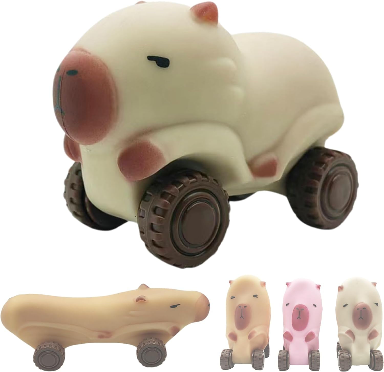Capybara Pulls Car Toy, Capybara Car Soft Extensible, Capybara Stretch ...