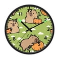 Capybara Pumpkin Cloud Pattern Wall Clock 12 Inch Voice Activated Night ...