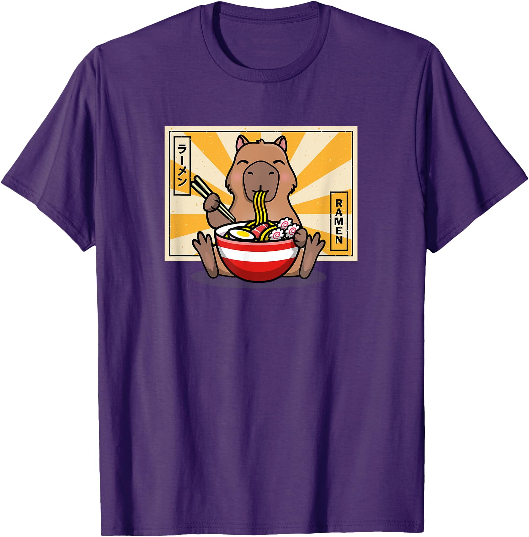 Capybara Ramen Japanese Lover Unisex T-Shirt for Men Women Kids Toddler ...