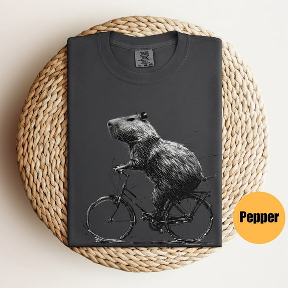 Capybara Riding Bike Shirt Capybara Gift Animal Lover Gift Capybara Tee ...