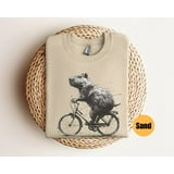 Capybara Riding Bike T-Shirt Graphic Capybara Crewneck Funny Capybara T ...