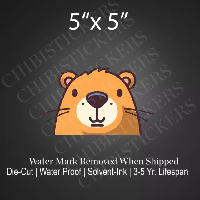 Capybara Rodent Rat Mouse Car Window Peeking Sticker Vinyl Waterproof ...