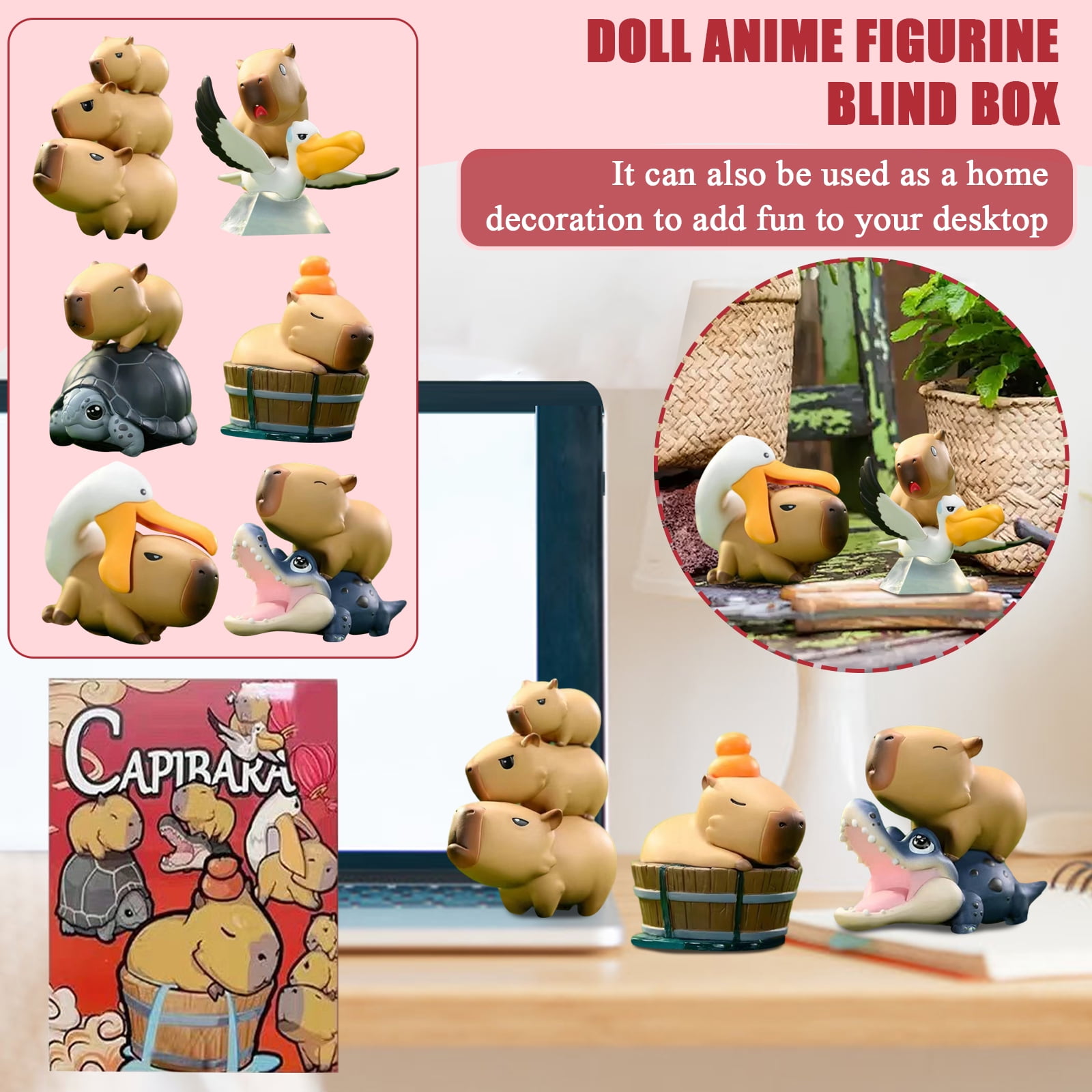 Capybara Series Blind Box Figurine,Art Wonderland Series Blind Boxes ...