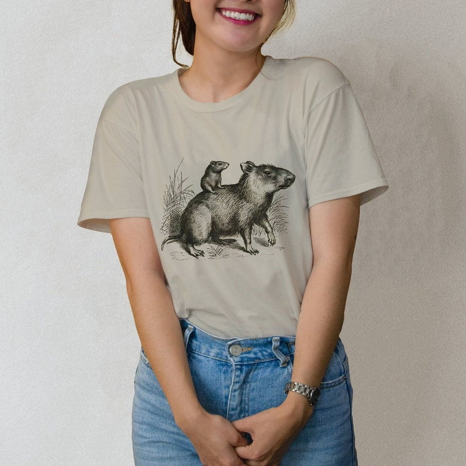 Capybara Shirt, Adorable Rodent Themed T-Shirt, Unique Capybara Graphic ...