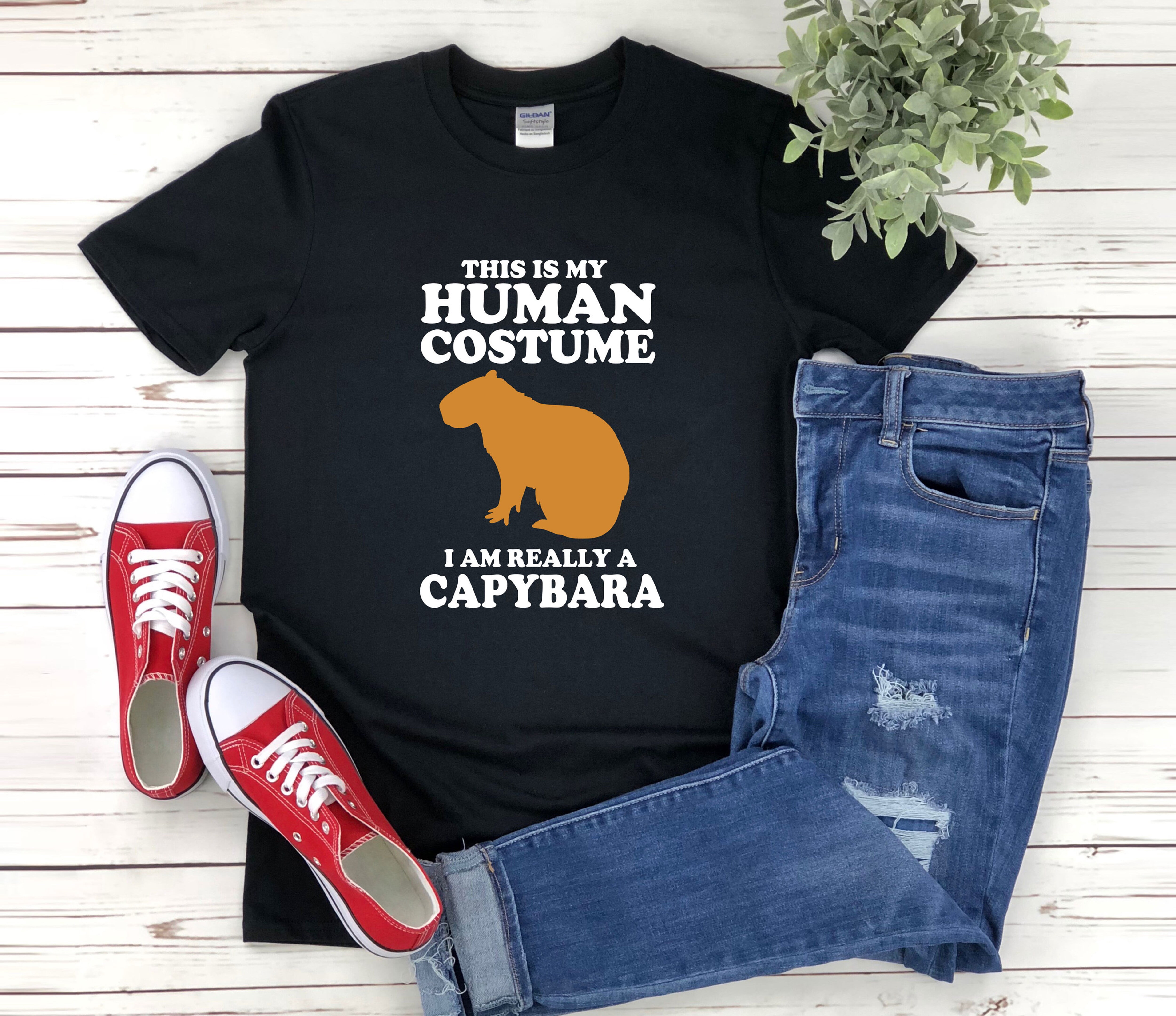 Capybara Shirt, Capybara Gift, Halloween Shirt, This Is My Human ...