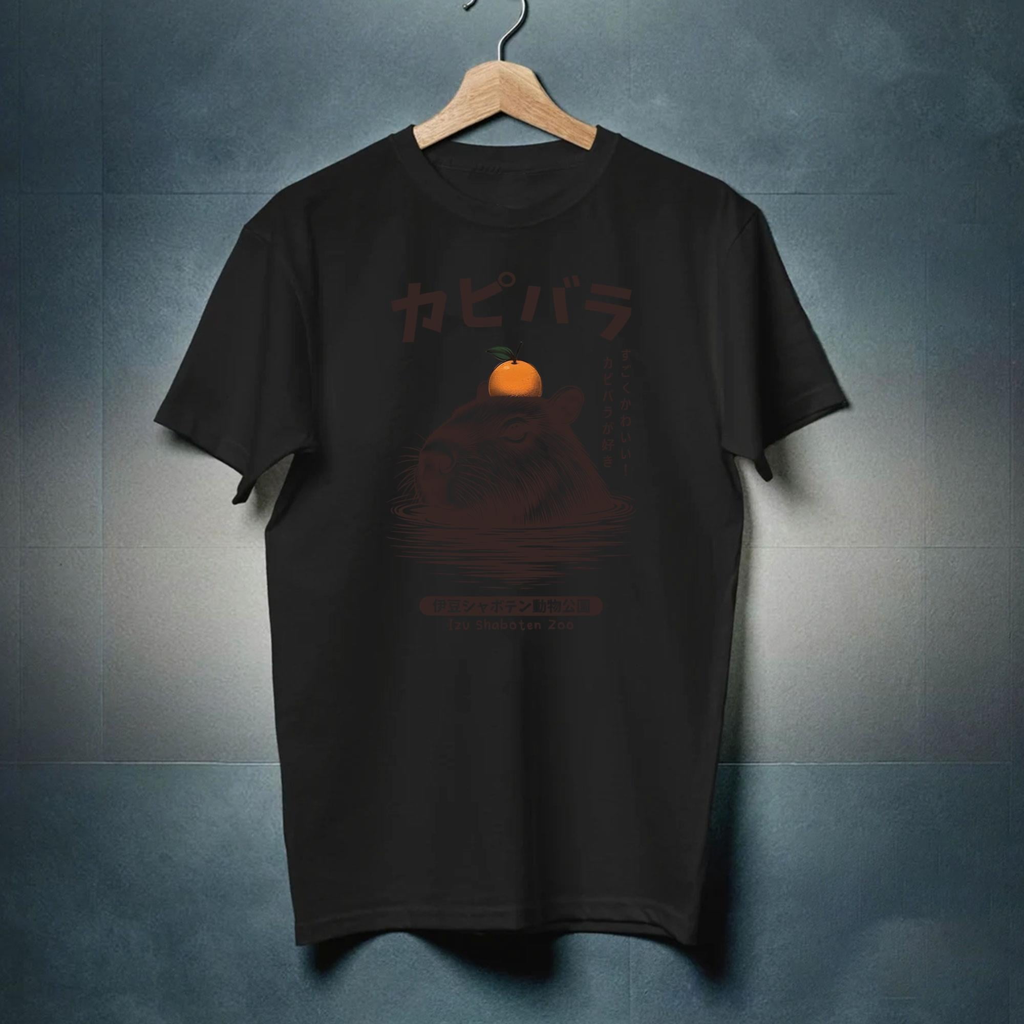 Capybara Shirt, Capybara With Orange, Capybara Hot Spring, Capybara ...