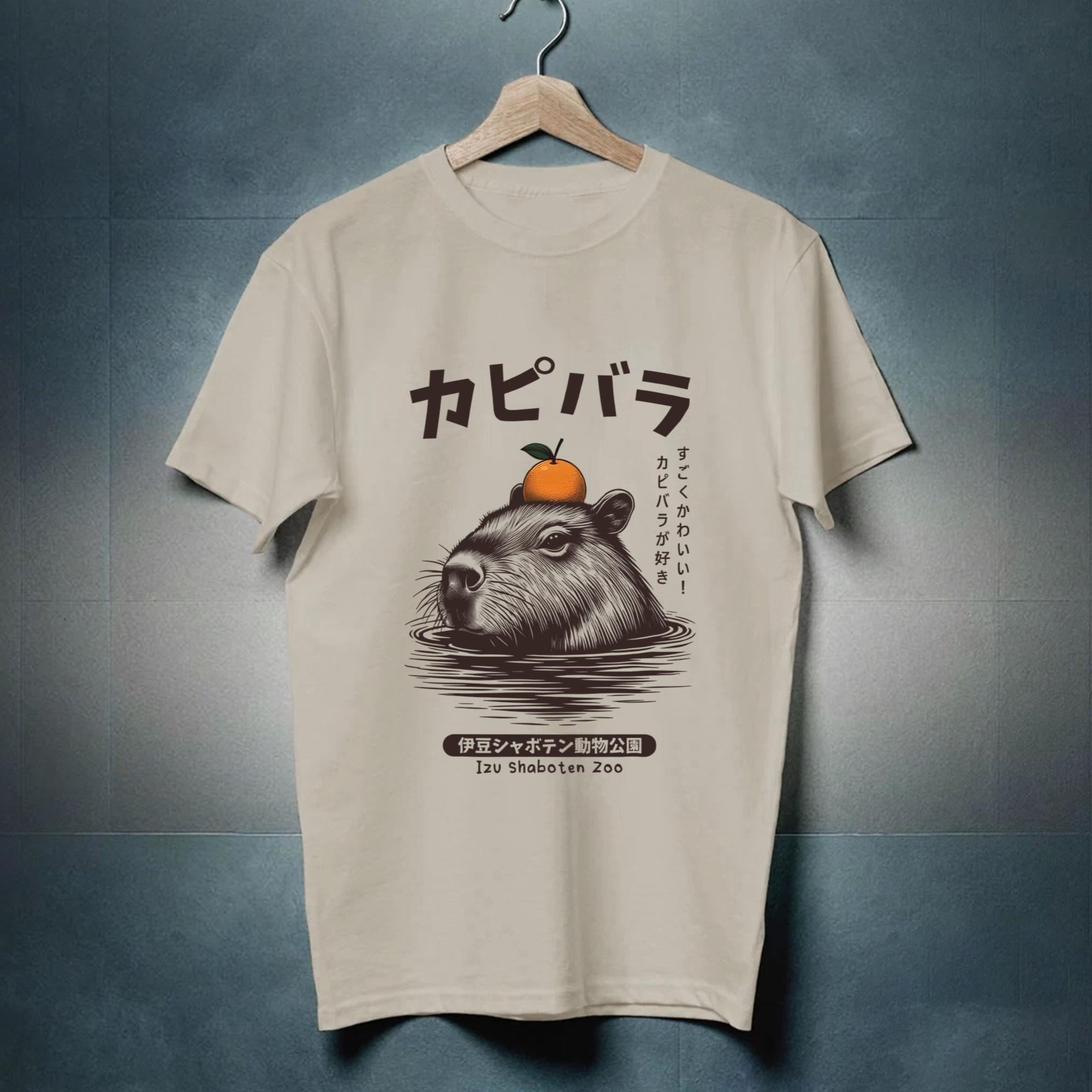 Capybara Shirt, Capybara with Orange, Capybara Hot Spring Lover Shirt ...