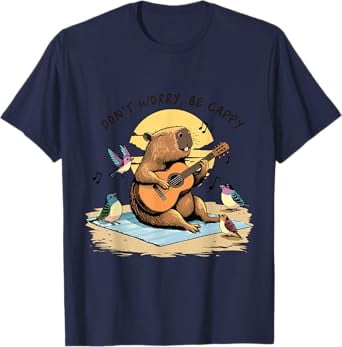 Capybara Shirt Don'T Worry Be Cappy Funny Capybara T-Shirt - Walmart.com