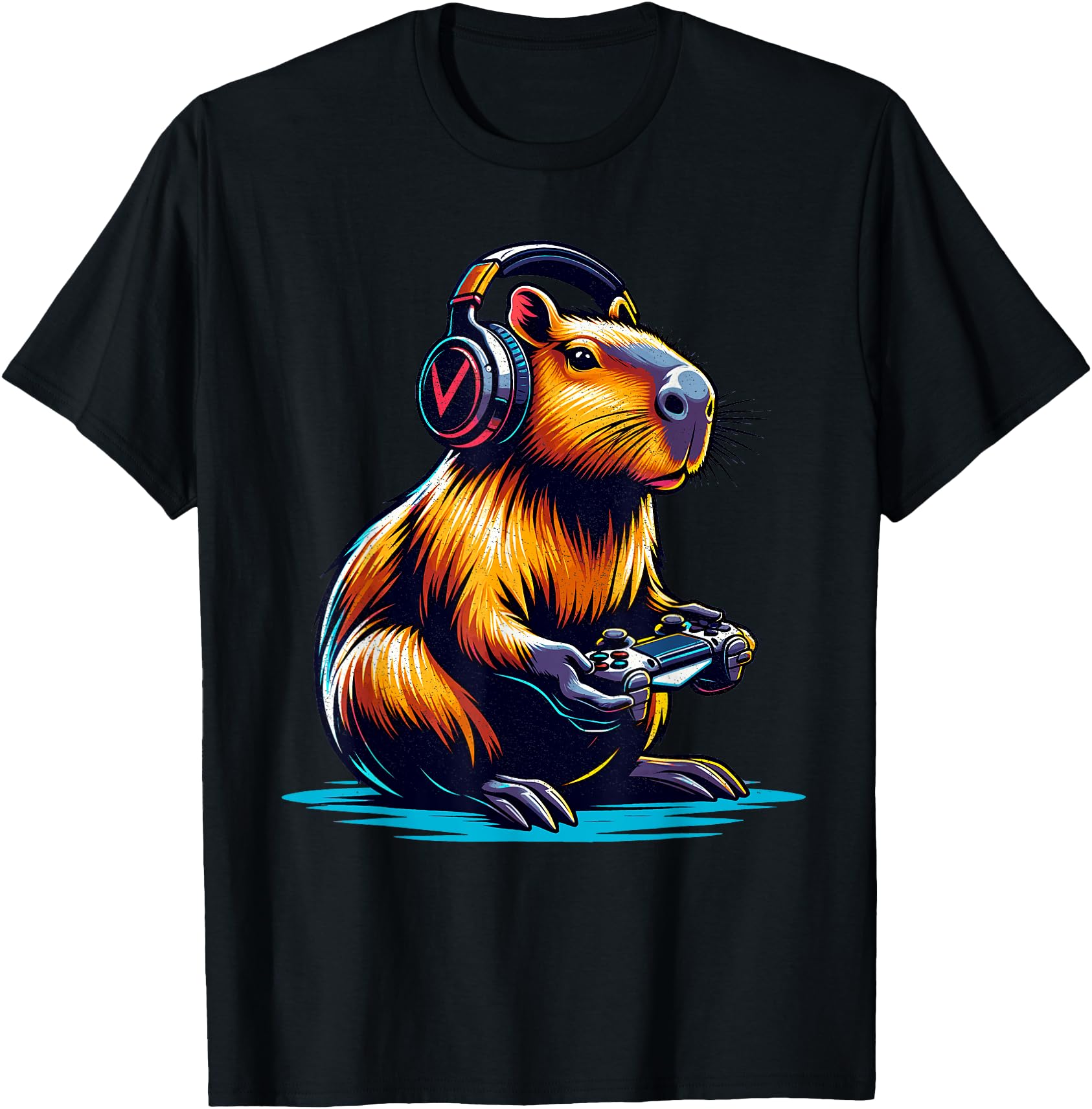 Capybara Shirt Funny Capybara Rodent & Video Games Lover T-Shirt,Royal ...