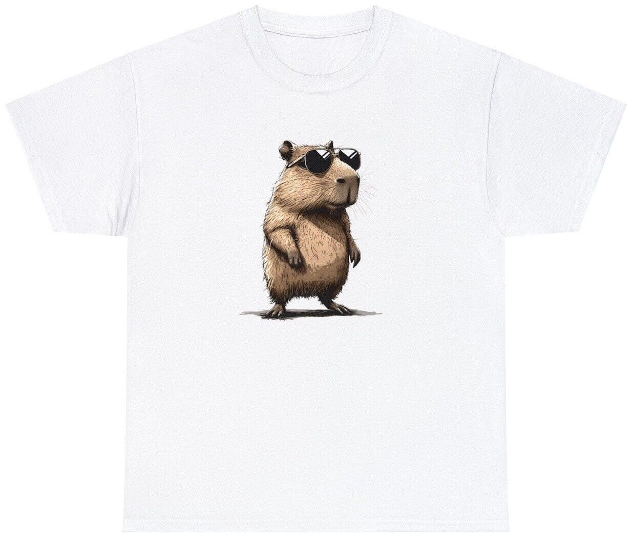 Capybara Shirt Rodent T Shirts Funny Cute Mouse Cowboy Rat Vintage ...