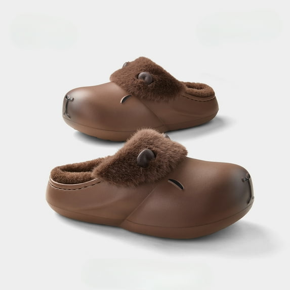Capybara Slippers, Capybara Plush Bedroom Slipper, Warm Waterproof ...