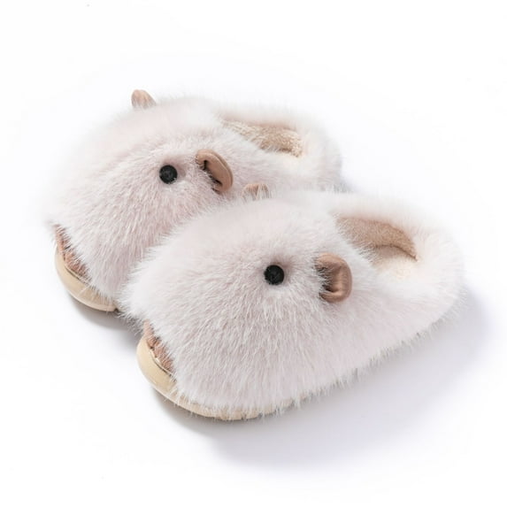 Capybara Slippers, Cute Fuzzy Plush Animal Slippers for Women, Warm Cozy Winter House Shoes ...