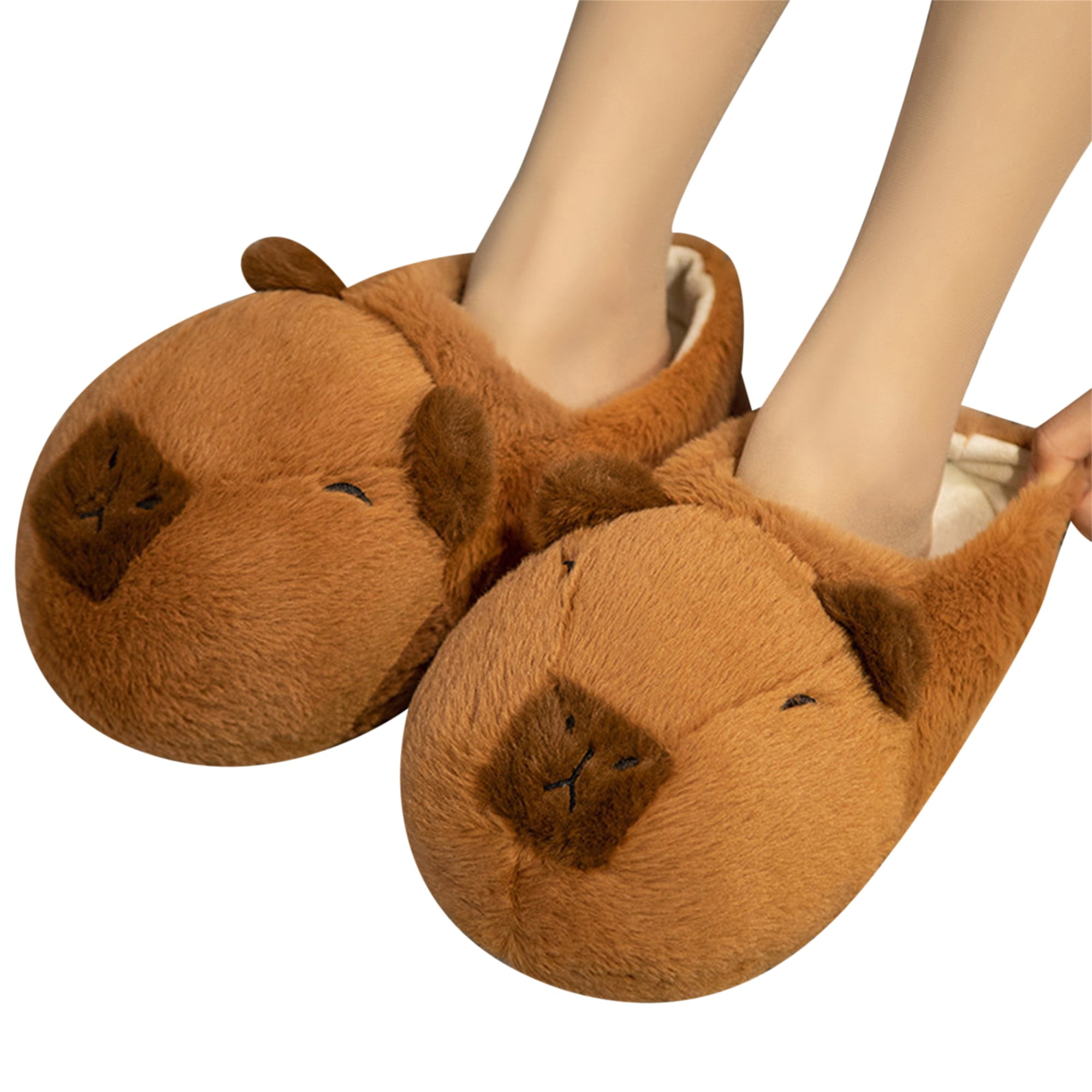Capybara Slippers New Fuzzy Capybara Plush Slippers 2024 New Cute ...