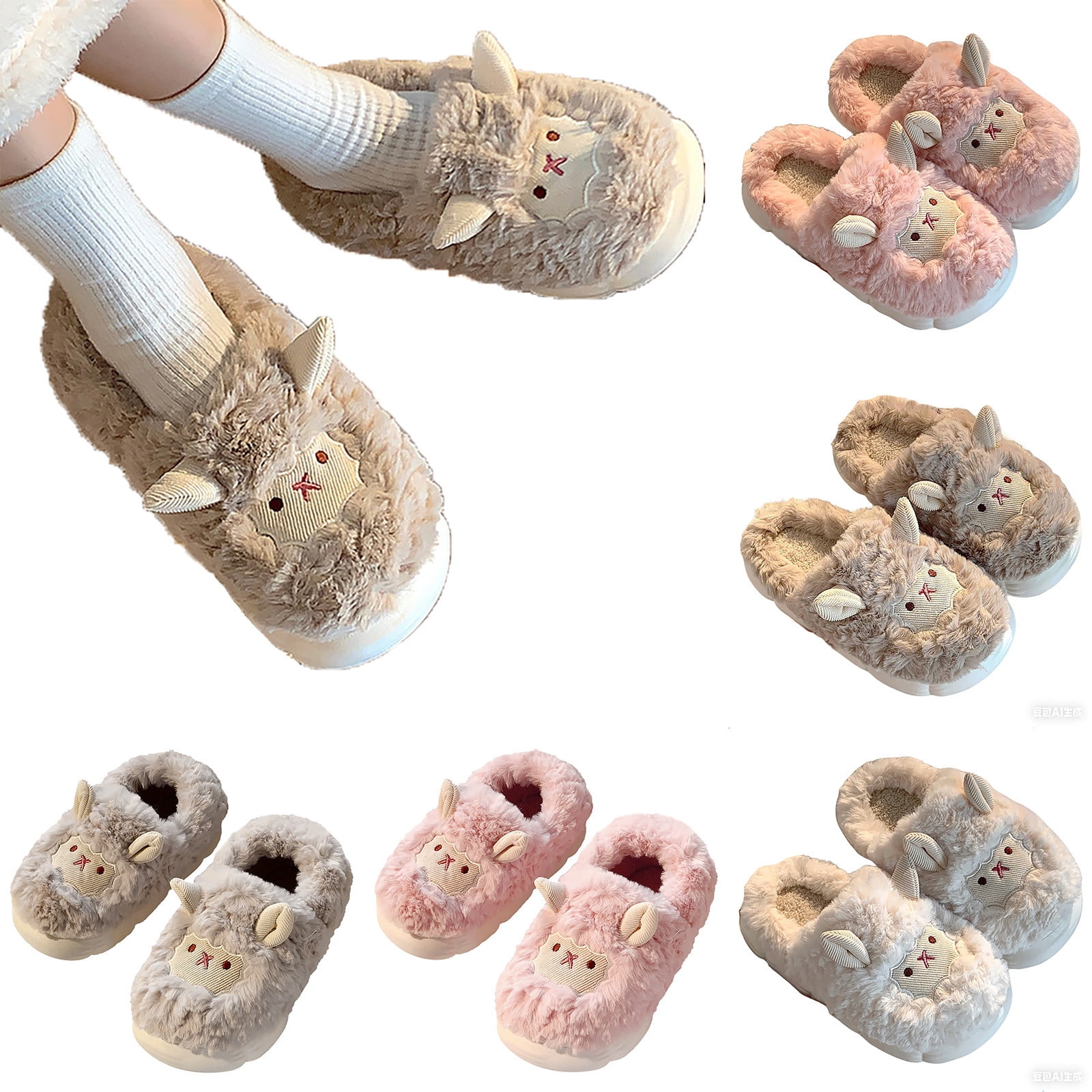 Capybara Slippers Women Soft Plush Retro Preppy Slip On Comfortable ...