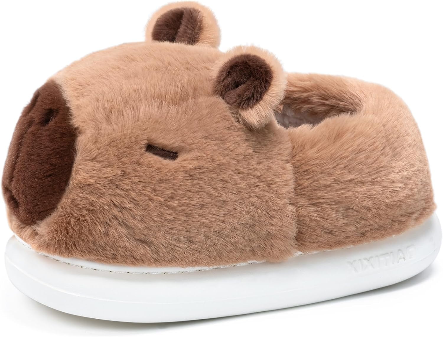 Capybara Slippers for Women Men,Cute Fluffy Animal Slippers,Warm Winter ...