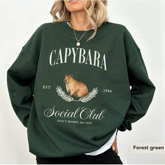 Capybara Social Club Sweatshirt, Capybara, Capybara Sweatshirt ...