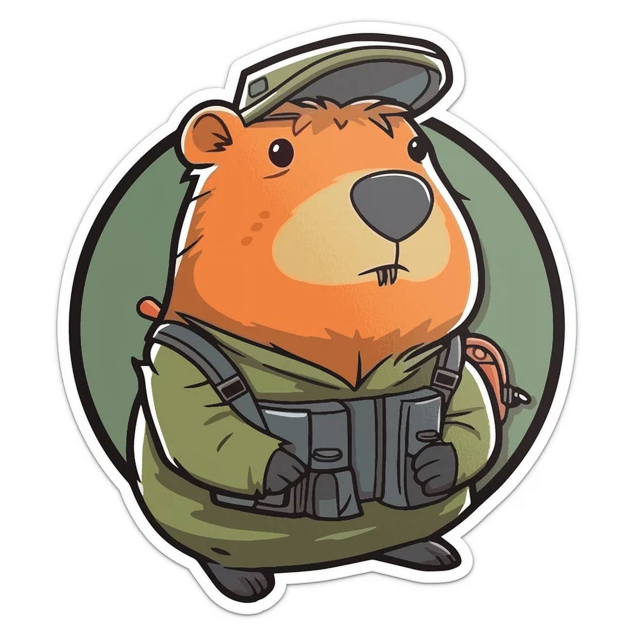 Capybara Soldier Sticker Phone Decal Water Bottle Stickers Car Decals ...