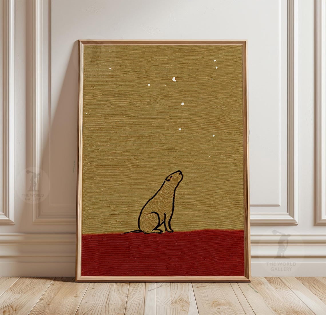 Capybara Star Gazing Poster Minimal Night Sky Neutral Animal Art ...