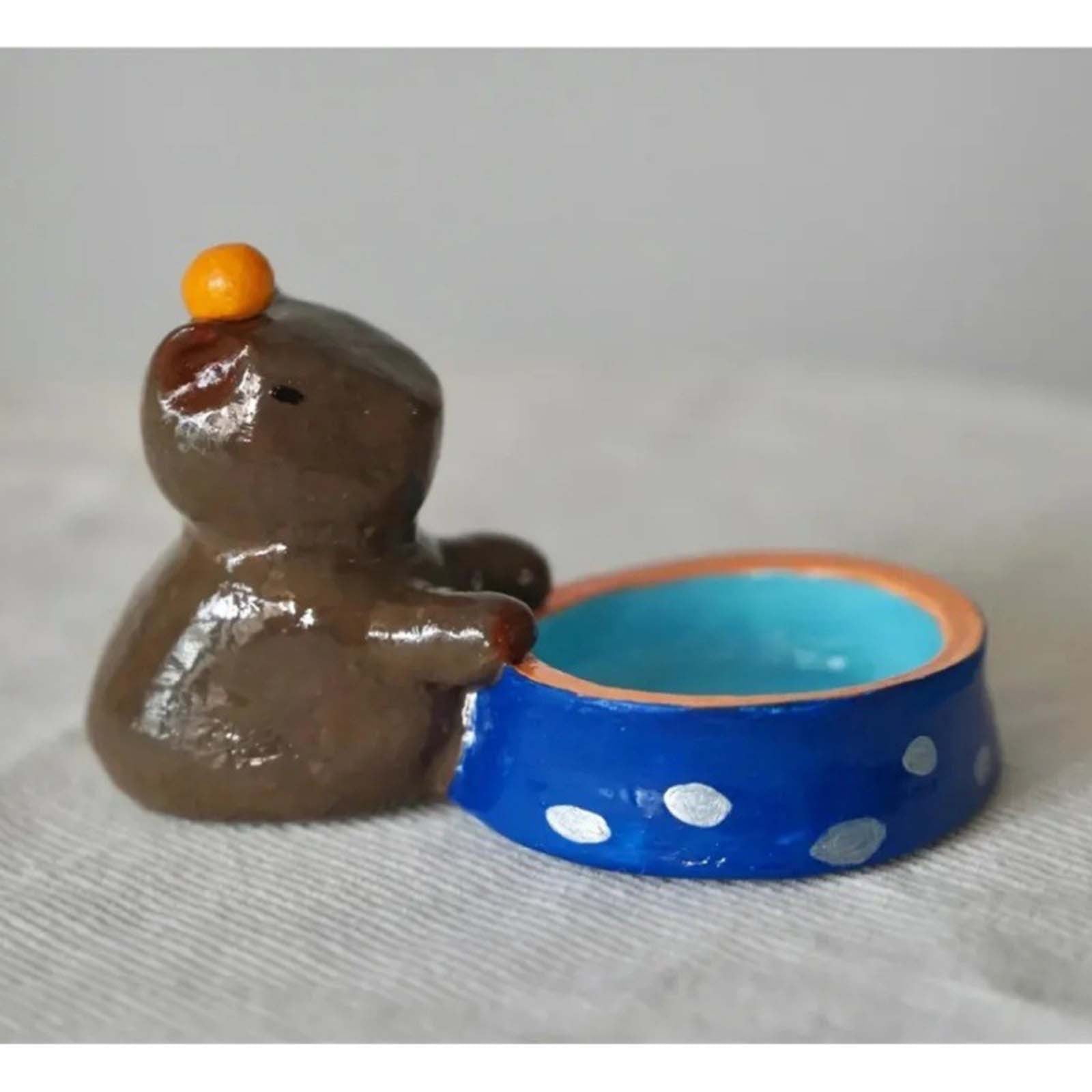 Capybara Statue Animal Candlestick Ornament, Capybara Party Birthday ...