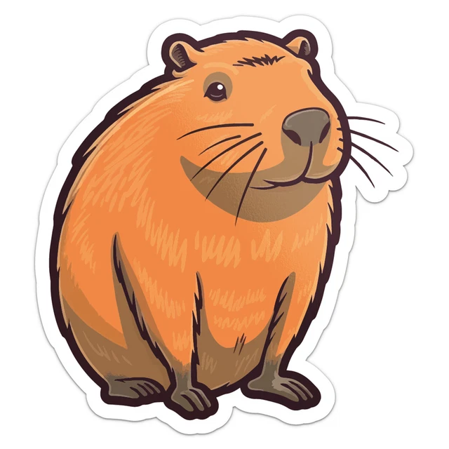 Capybara Sticker Phone Decal Water Bottle Stickers Car Decals, Laptop ...