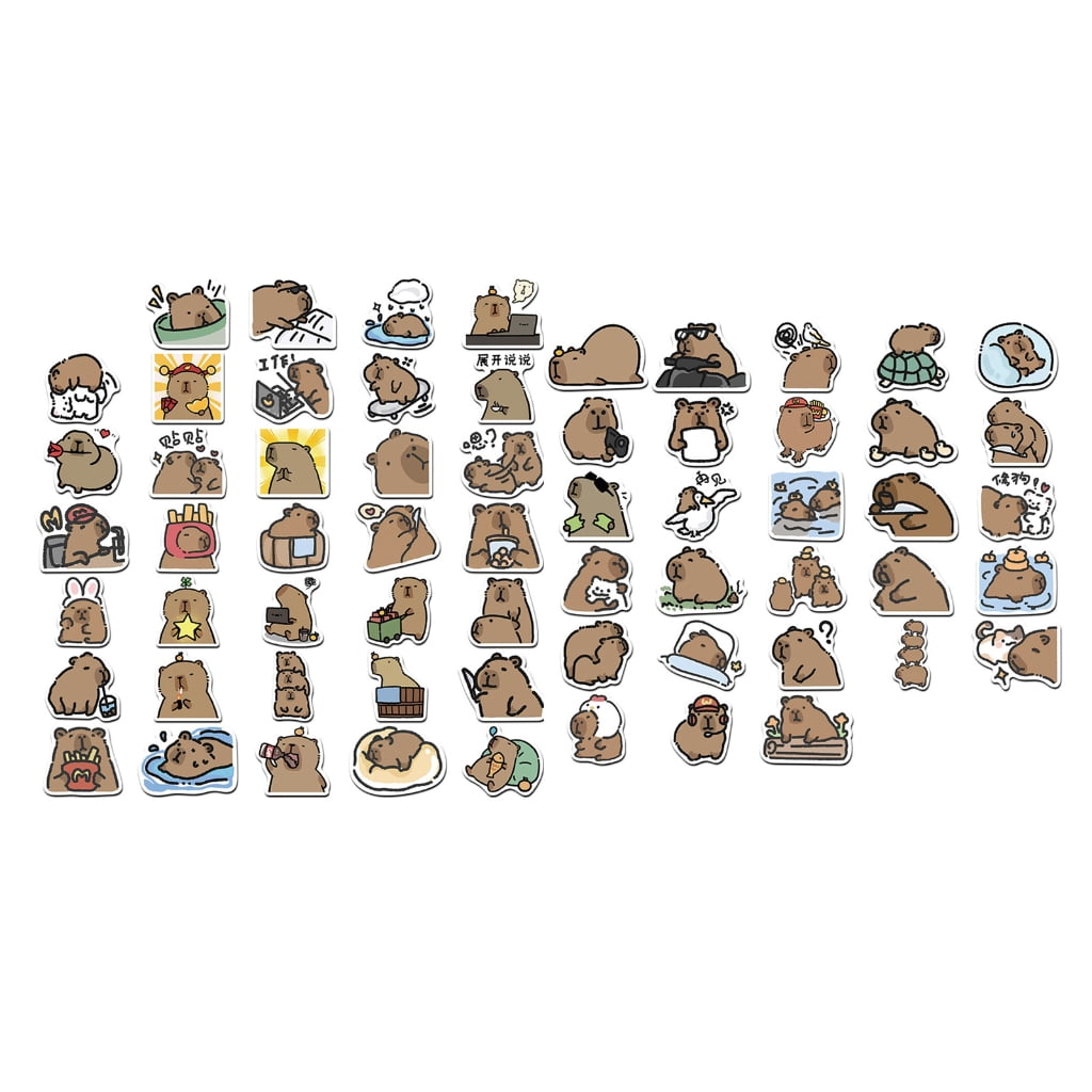 Capybara Stickers Set Of 62 Decals Sticker For Kids Luggage Phone ...