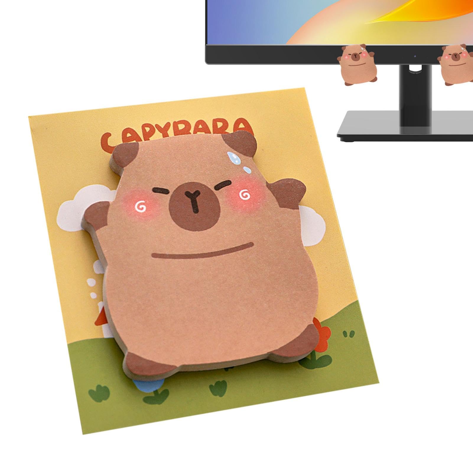 Capybara Sticky Notes, Animal Writing Memo Pages, Cartoon Capybara ...