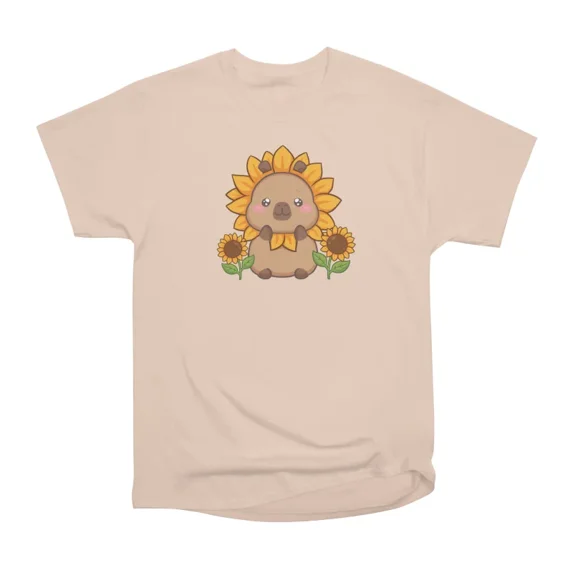 Capybara Sunflower T-Shirt Tee Gift For Him Merch For Her Apparel For ...