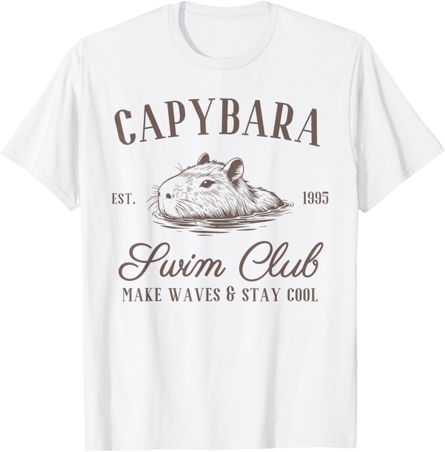 Capybara Swim Club Awesome Capybara, Funny Capybara Meme T-Shirt ...