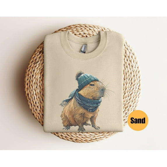 Capybara T-Shirt Graphic Capybara Crewneck Funny Capybara T-Shirt ...