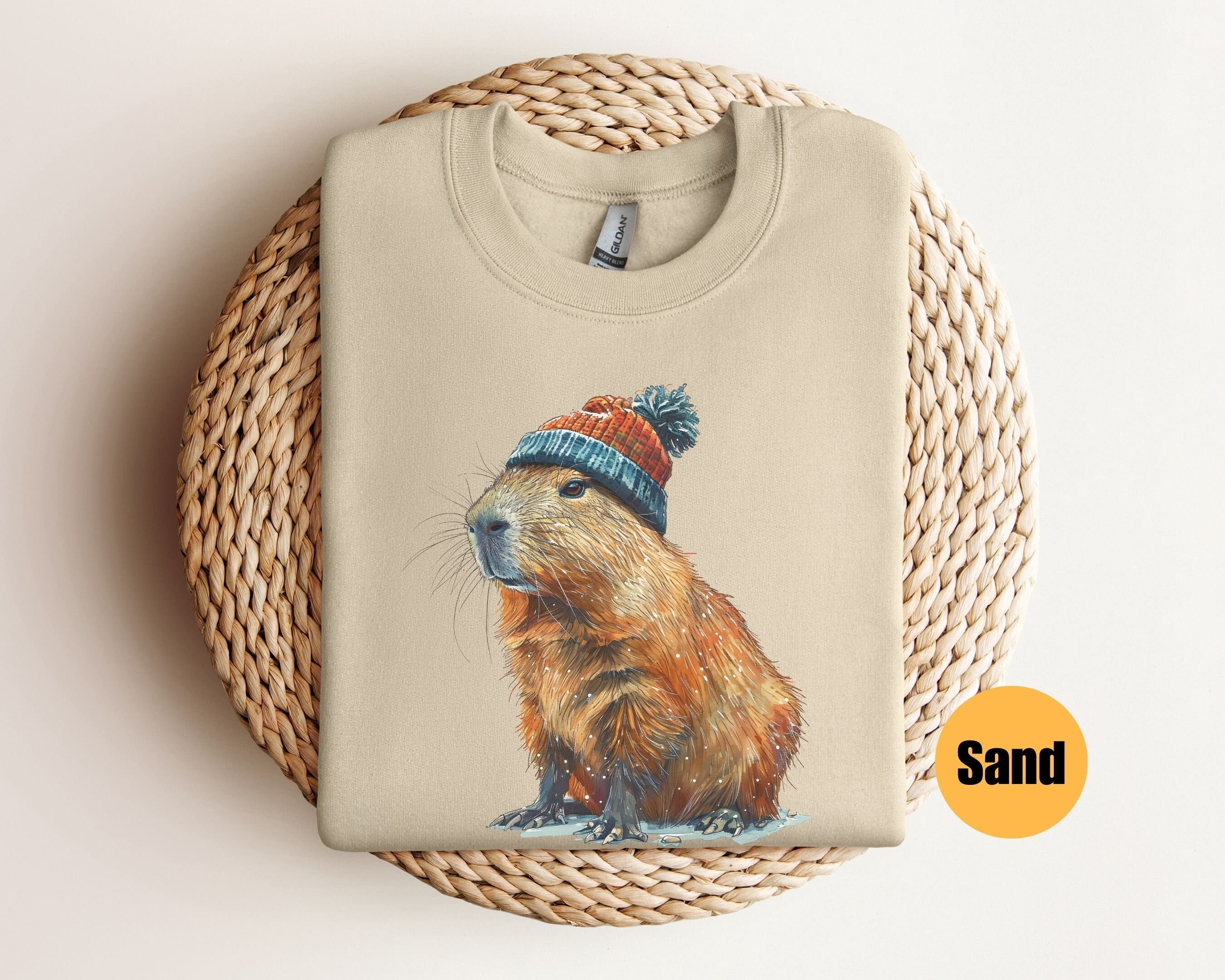 Capybara T-Shirt Graphic Capybara Crewneck Funny Capybara T-Shirt ...