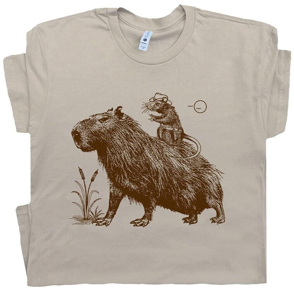 Capybara T-Shirt Rodent Shirts Funny Shirt for Women Men Kids Cute ...