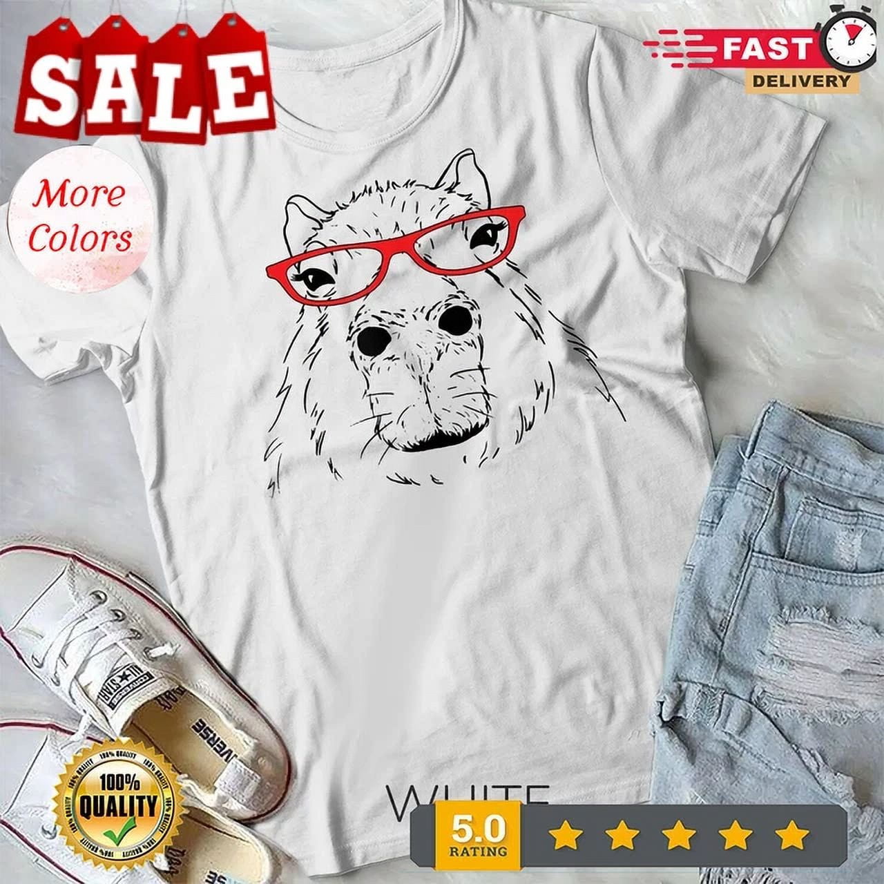Capybara T-Shirt S-5XL Birthday Gifts; For Men & Women - Walmart.com