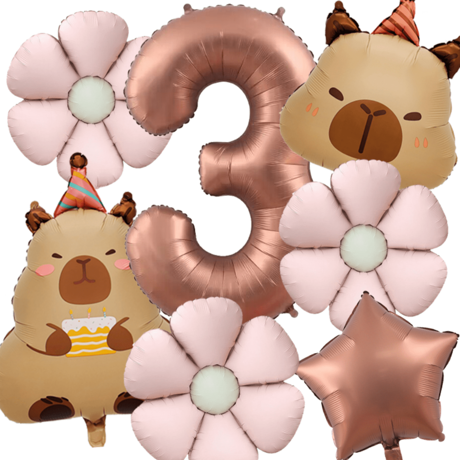 Capybara Theme Balloon 3th Birthday Party Decorations Includes Capybara ...