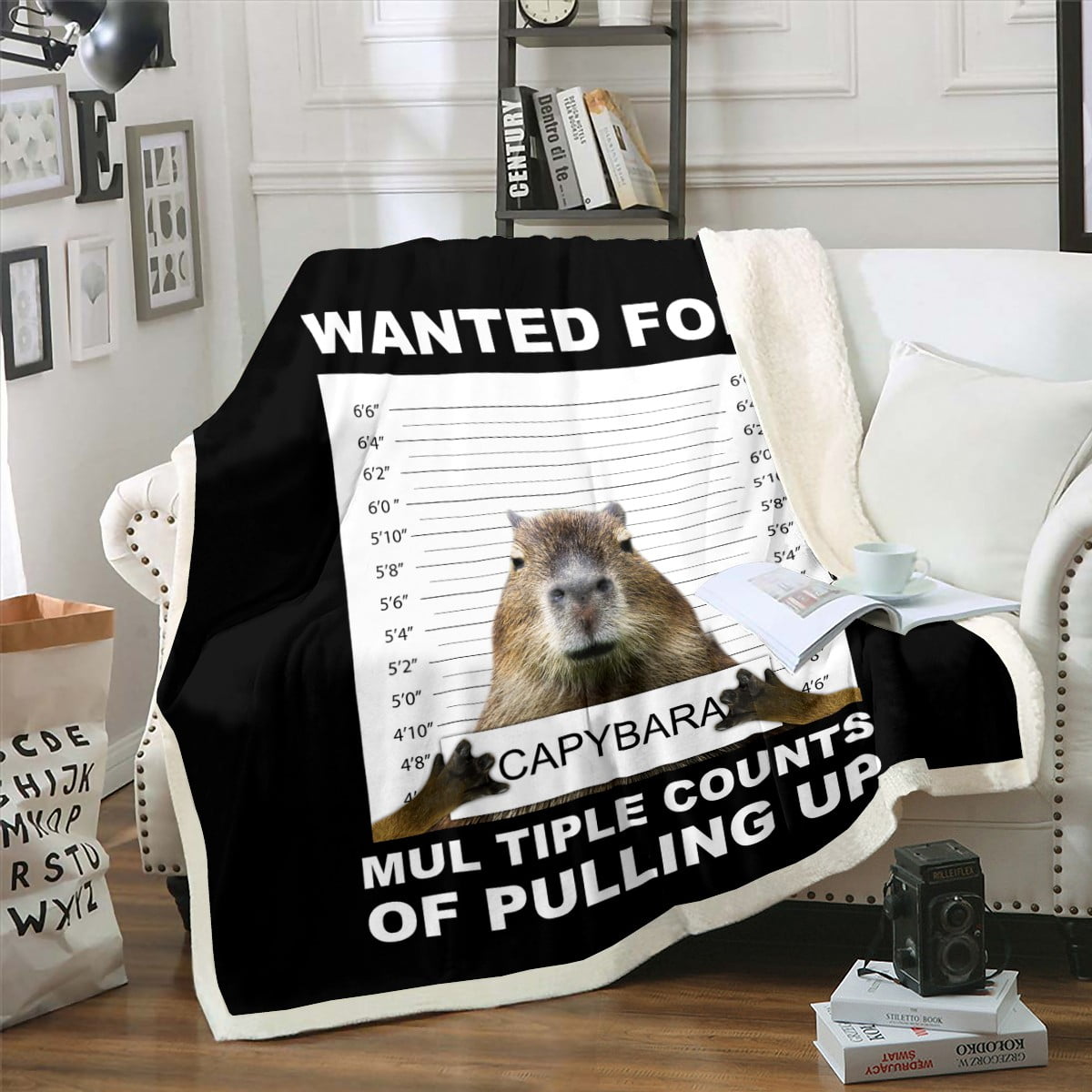 Capybara Throw Blanket Boys Girls Wild Animal Capybara Blanket Funny ...