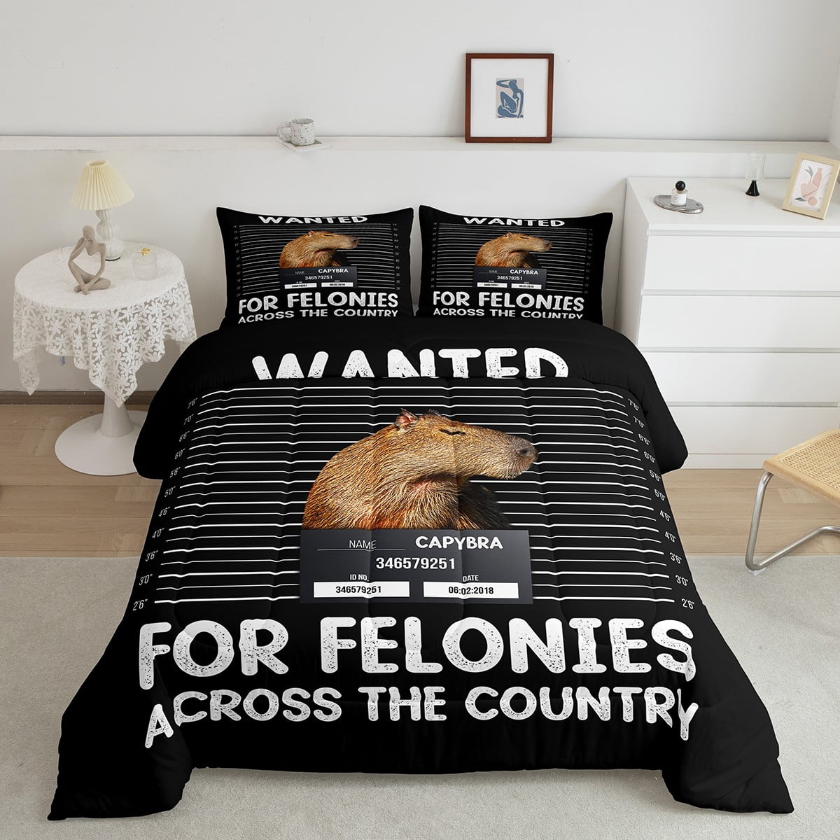 Capybara Twin Comforter Set Wild Animal Capybara Bedding Gifts for ...