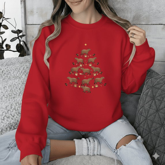 Capybara Under Holiday Tree Funny Festive Cute Rodent Lover Seasonal ...