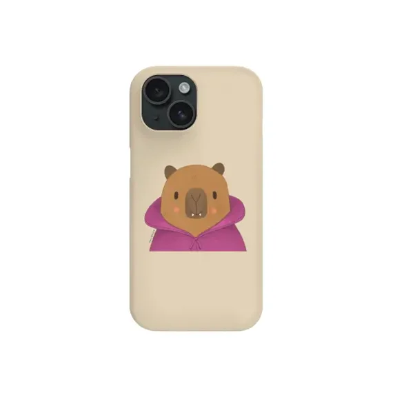 Capybara Vampire Funny Halloween Animal Phone Case for iPhone 16 15 14 ...