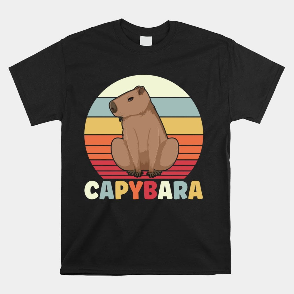 Capybara Vintage Retro Capaberra Gifts Dont Worry Be Capy Shirt ...